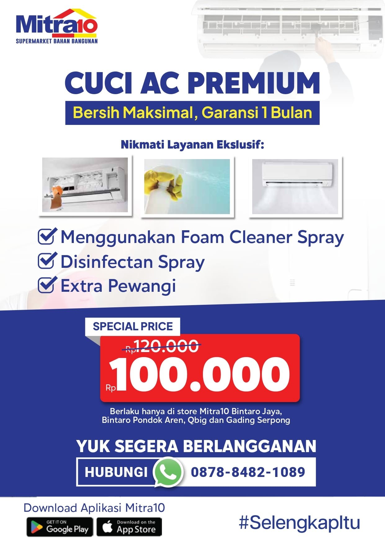 Jasa Cuci AC Premium Mitra10: Bersihkan AC Anda dengan Layanan Terpercaya